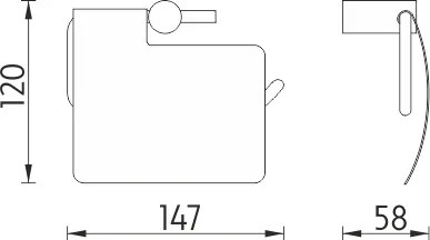 Nimco Držák na toaletní papír BORMO černá - BRC 11055B-90