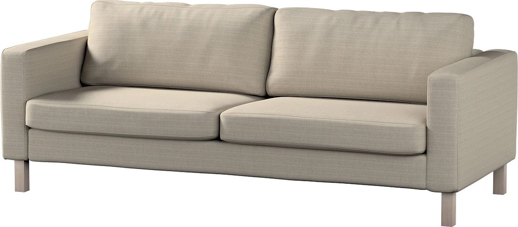 Potah na pohovku IKEA Karlstad 3-místná, nerozkládací, krátký barva béžová látka pletený vzor