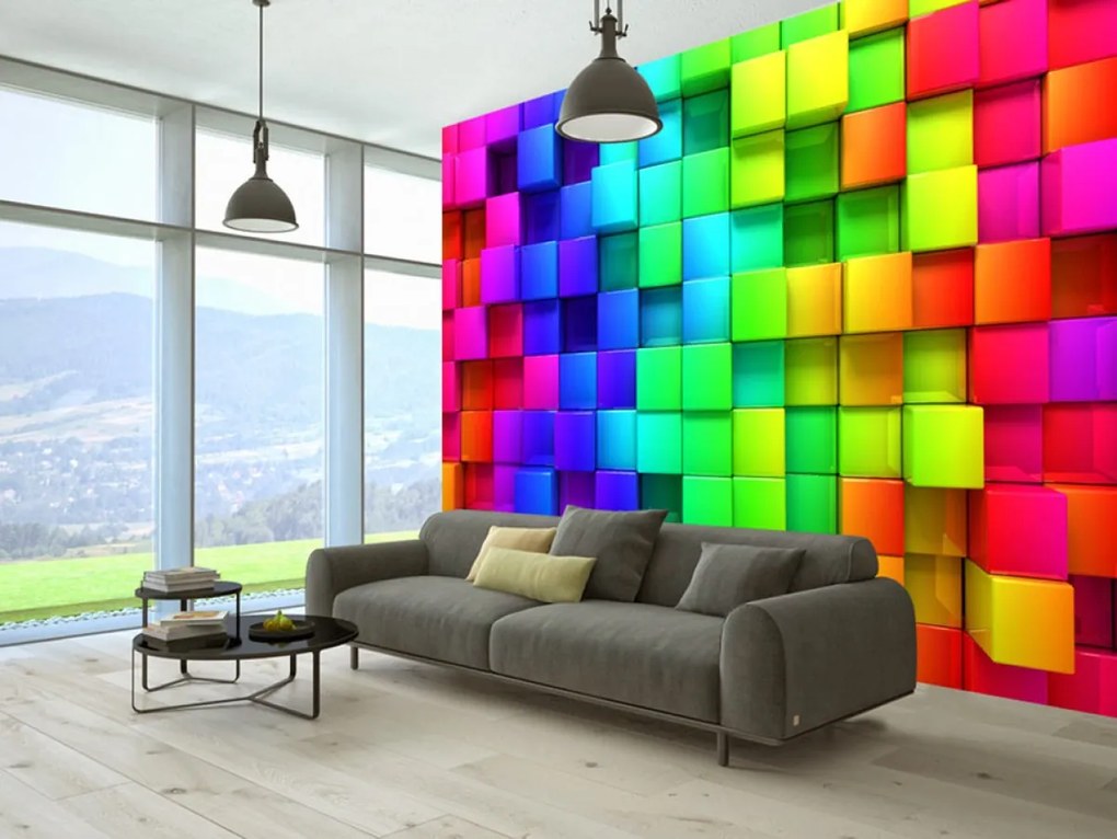 3D tapeta - v rytmu barev (150x105 cm) - Murando DeLuxe