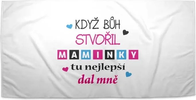 Sablio Ručník Když Bůh stvořil maminky - 70x140 cm