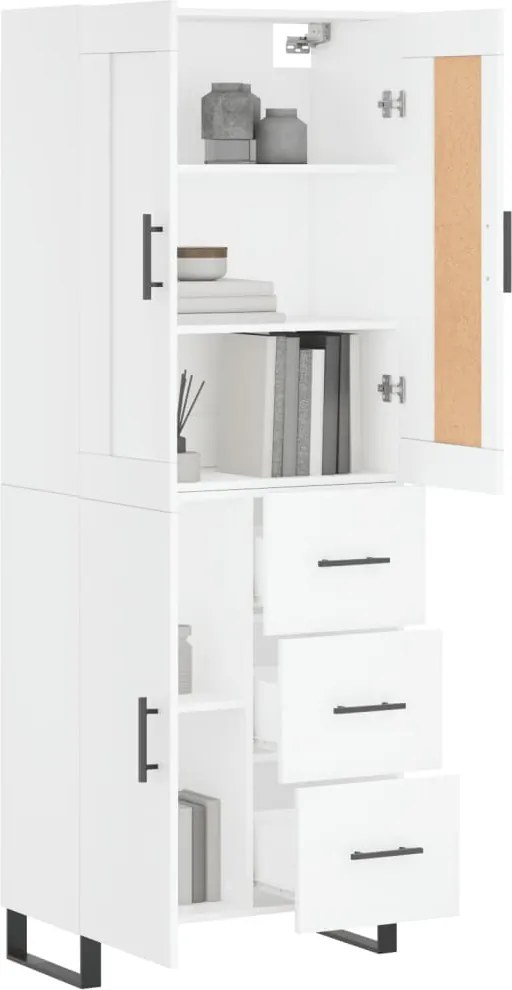 Skříň highboard bílá 69,5 x 34 x 180 cm kompozitní dřevo 3199833