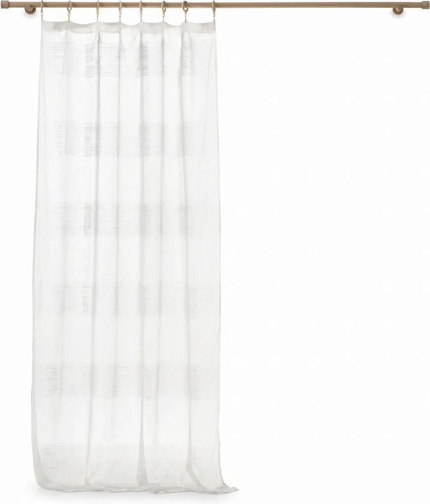 Záclona na dřevěných průchodech DALTON BLANC, 140 x 240 cm