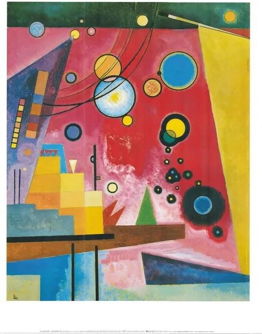 Obraz, Reprodukce - Hustá Červená - Heavy Red, Vasilij Kandinsky, (60 x 80 cm)