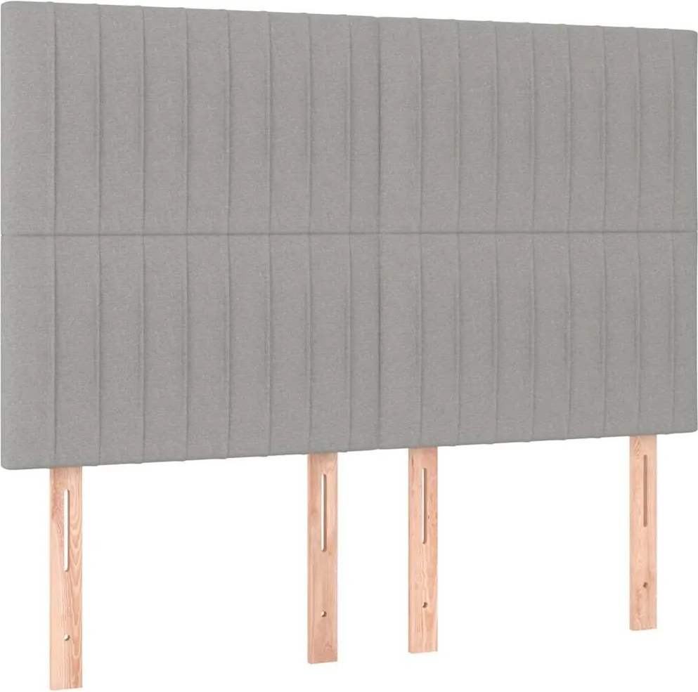 Box spring postel s matrací světle šedá 140 x 190 cm textil 3128677