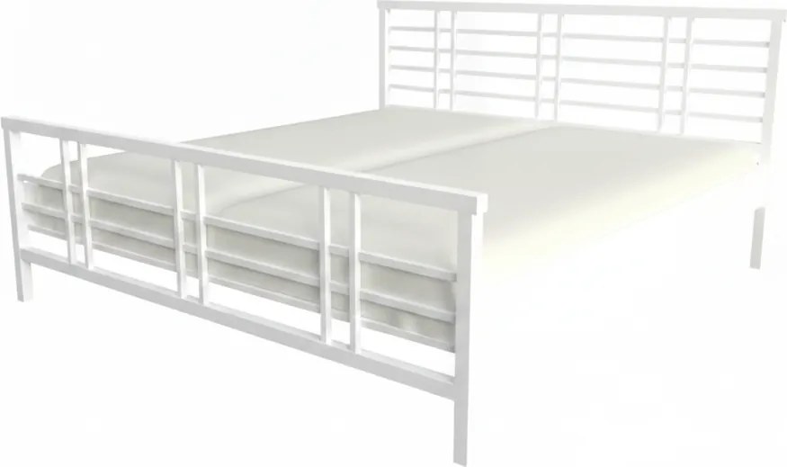 Nábytek ATIKA s.r.o. Kovová postel BARS Barevne provedení: stříbrná RAL 9006, Rozměr: 180 x 200 cm