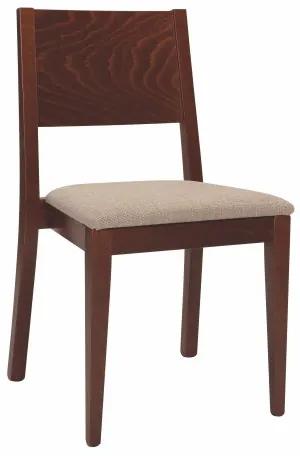 Stima Dřevěná jídelní židle ALEX stohovatelná | Odstín: buk,Sedák: mystic terracotta 62