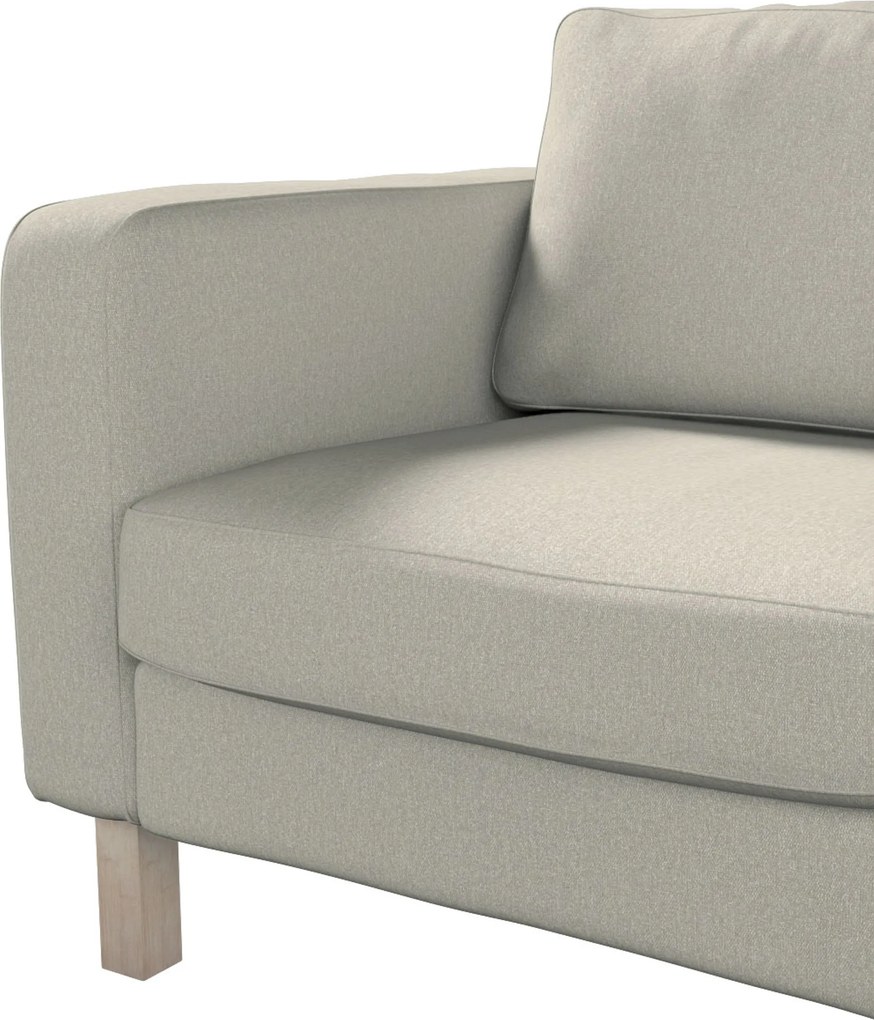 Potah na křeslo IKEA Karlstad, krátký barva béžová látka pletený vzor