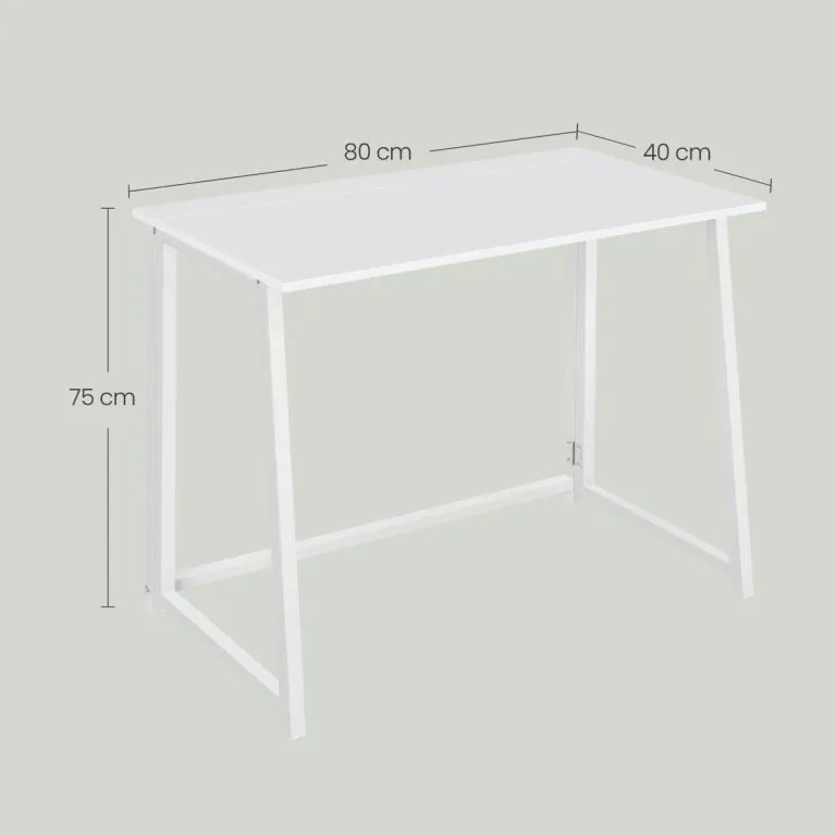 Set do pracovny ZARIMO stůl 80x40 cm, bílá + křeslo AVOLA z eko kůže, šedo-bílá