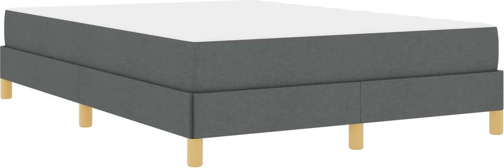 Postel s boxspringem s matrací Tmavě šedá 160 x 200 cm textil 3398578