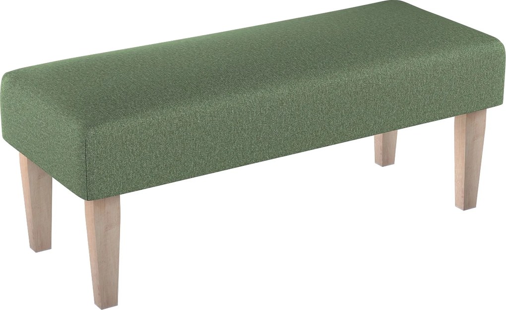 Dlouhá lavička 100x40cm barva zelená látka pletený vzor
