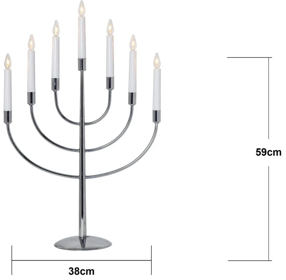 Vánoční světelná dekorace do zásuvky ve stříbrné barvě Titus – Star Trading