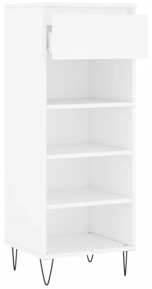 Botník bílý 40x36x105 cm kompozitní dřevo - Default Title