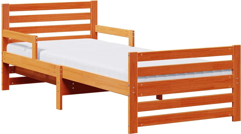 Rám postele s rozšiřitelnou matrací s čelo Hnědá 80 x 200 cm 3385957