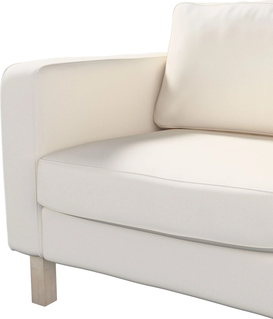 Potah na křeslo IKEA Karlstad, krátký barva béžová látka pletený vzor