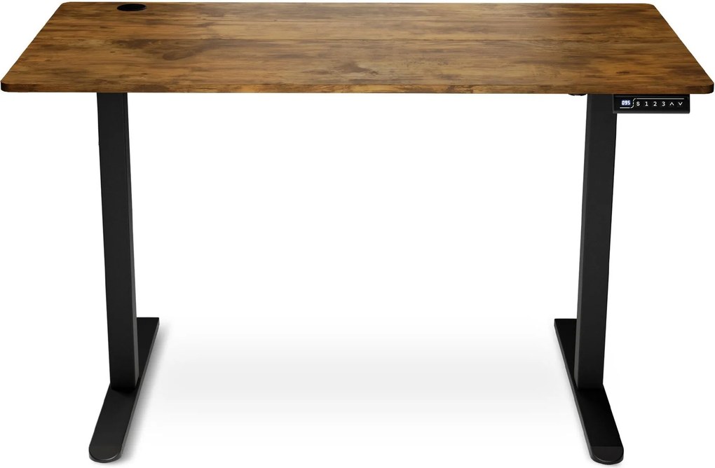 Elektrický psací stůl 120 x 60 cm Lerici - hnědý