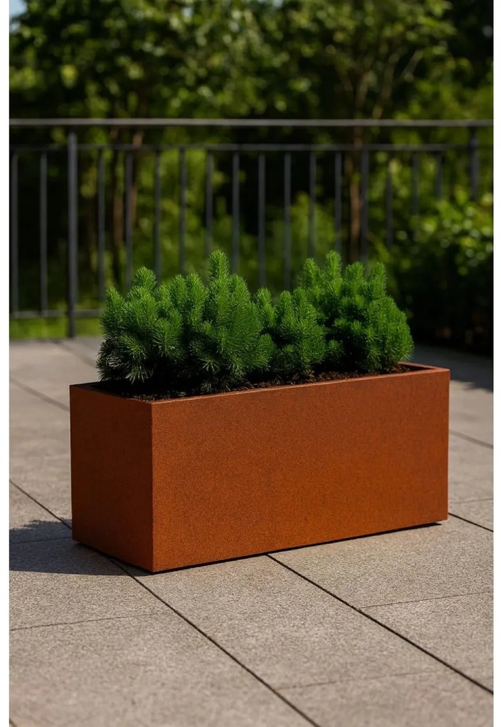 Truhlík MAXI, corten, šířka 60 cm, hnědý