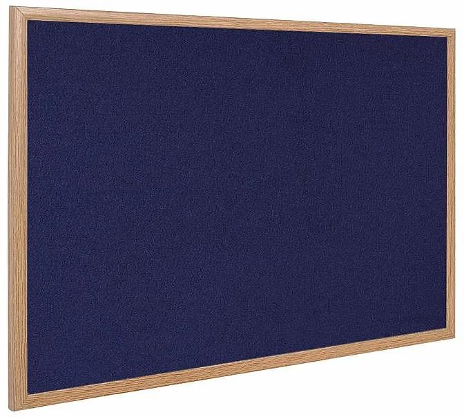 Textilní nástěnka dřevěný rám 240 x 120 cm (modrá)