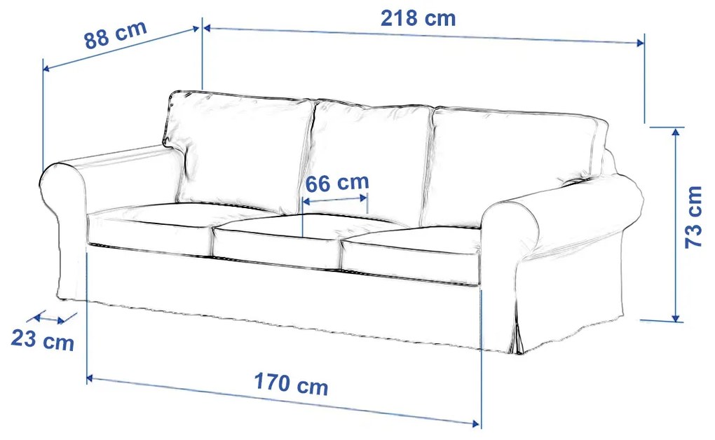 Potah na pohovku IKEA  Ektorp 3-místná, nerozkládací