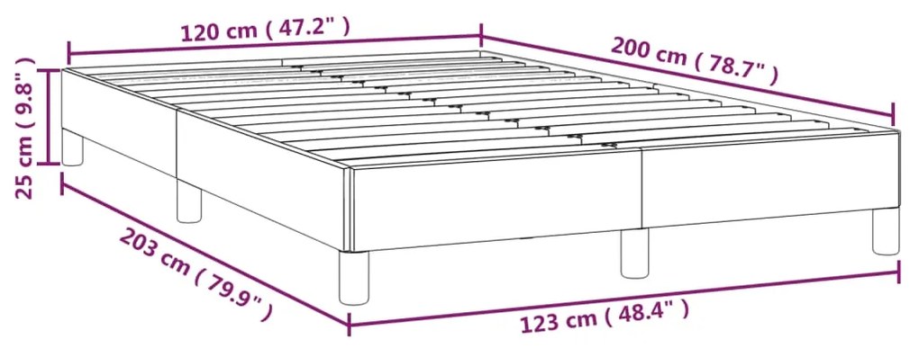 Rám postele šedý 120 x 200 cm umělá kůže,  346896