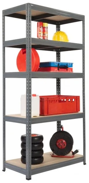 Policový regál Trestles RH 1800x1200x500, nosnost 1750 kg, 5 polic Barva: modrá RH5012-5-MODRA