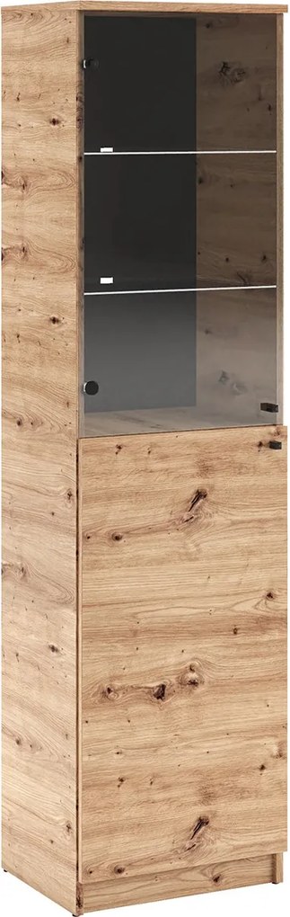 ADRK Furniture Vitrína Evi II s LED osvětlením ADRK-SHC-EVI-50-ART-L