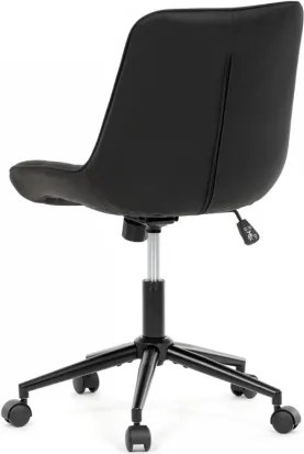 Kancelářská židle černá dekor broušené kůže černý kovový kříž KA-V3120 BK3