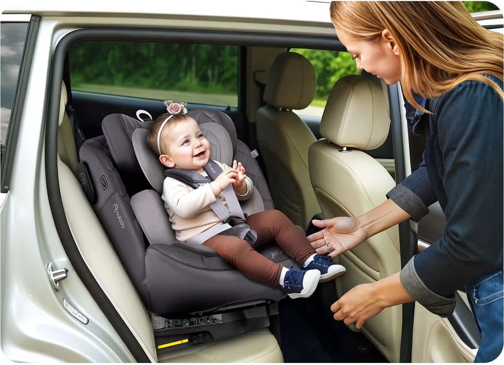 Autosedačka ISOFIX, 0-36kg, šedá | Nukido Prestige