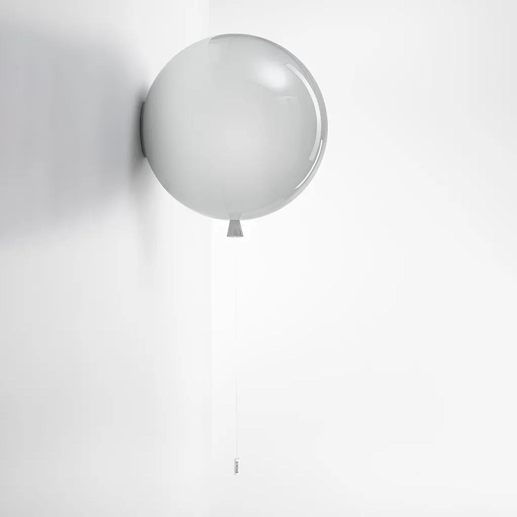 Nástěnná skleněná svítidla Memory Wall připomínající nafukovací balónky Barva: Šedá, Průměr: 300 mm, Sklo: Lesklé