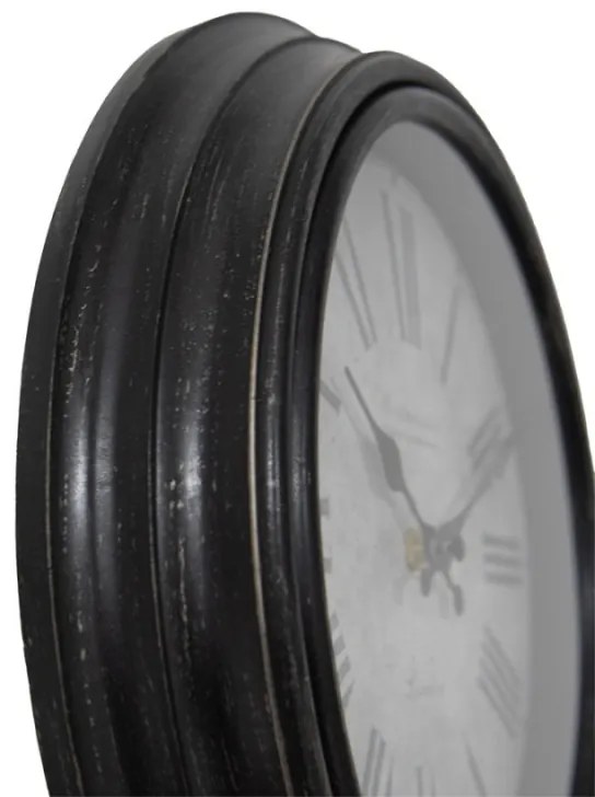 Hnědo-šedé nástěnné hodiny s patinou a nápisem Westminster Clock Company – 29x5 cm