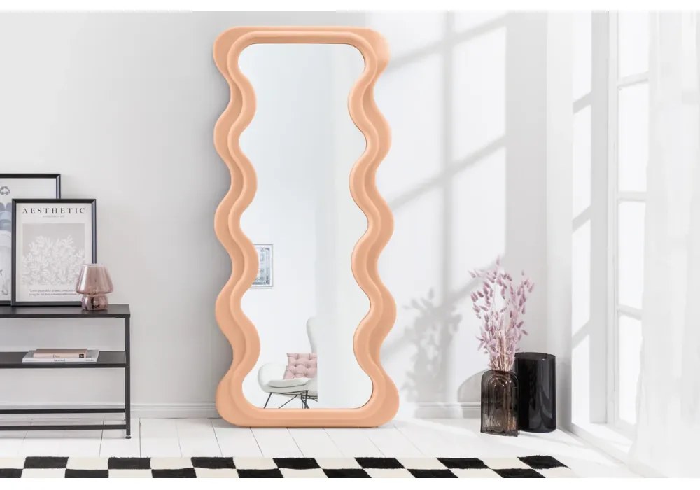 Massive home | Zrcadlo Waves 160 cm - meruňková