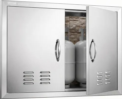 BBQ přístupová dvířka, 762 × 533 mm dvojitá venkovní kuchyňská dvířka