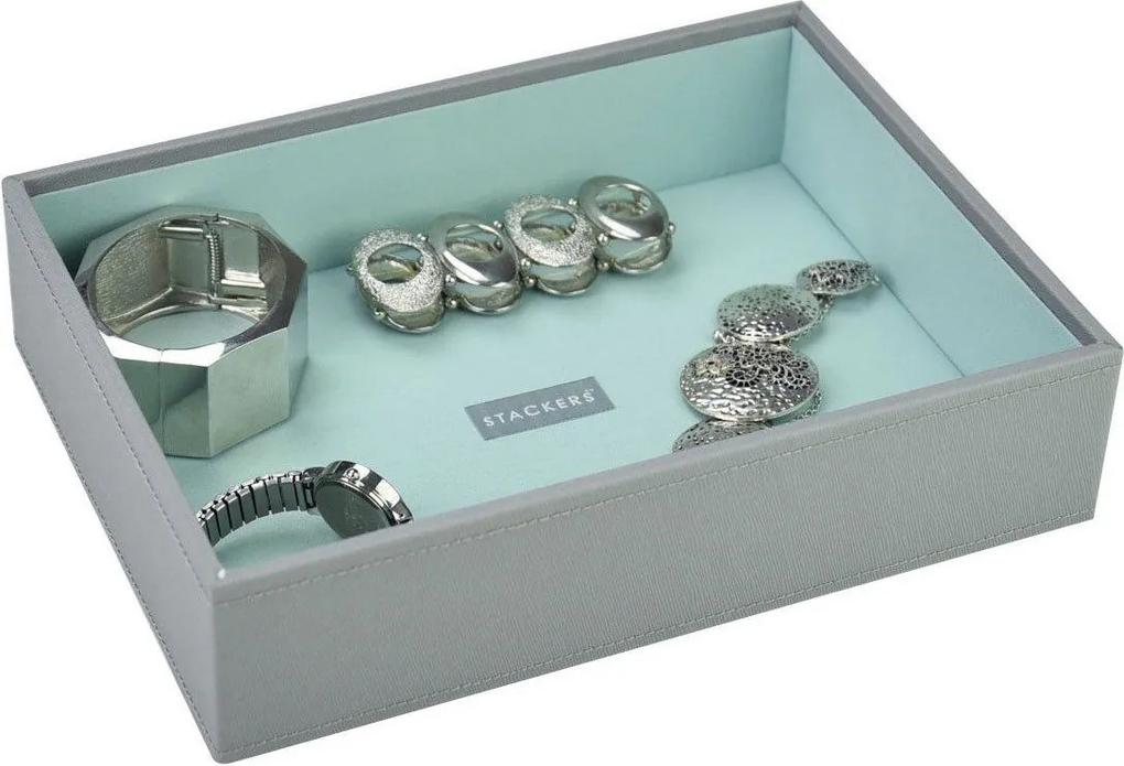 Krabička na šperky Stackers open classic šedo-mátová