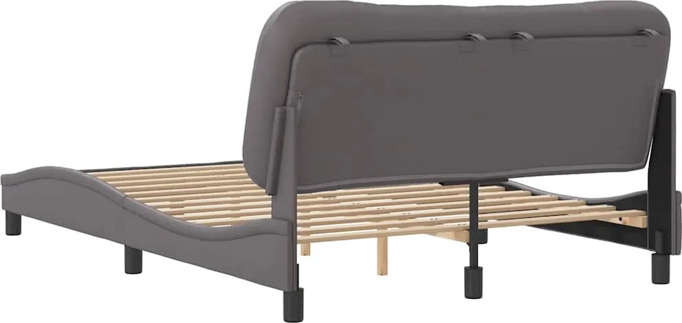 Rám postele bez matrace Hvar šedý 120x200 cm umělá kůže 3207991