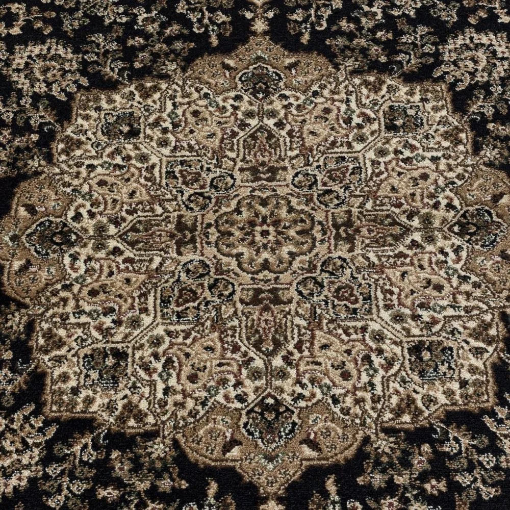 Ayyildiz, Kusový koberec Kashmir 2608 black, 300x400, černá, chodba / předsíň