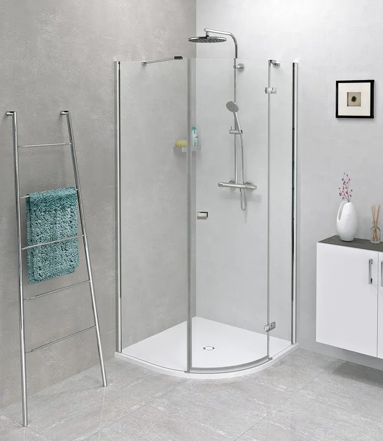 Polysan Polysan, FLEXIA sprchová vanička z litého mramoru čtvrtkruh, s možností úpravy rozměru, 90x90cm, R550, 91181