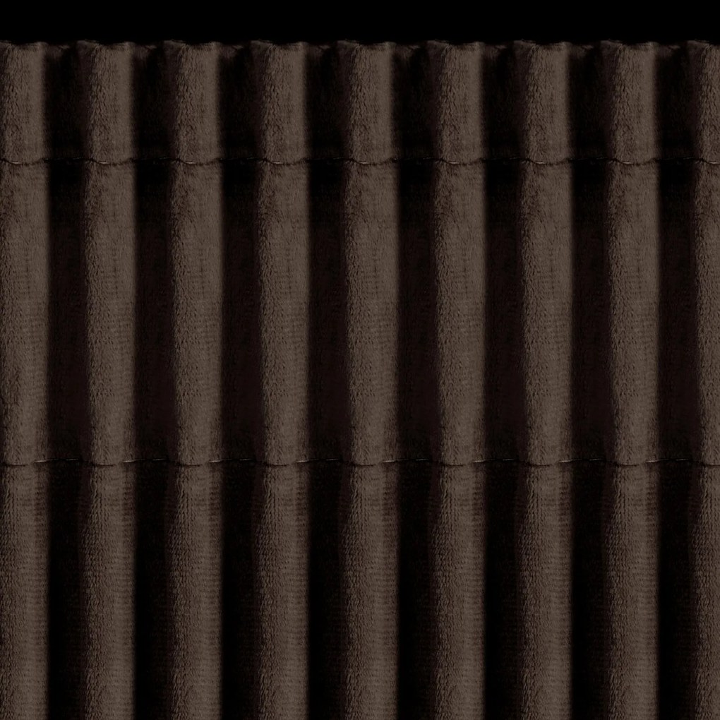 ZATEMŇOVACÍ ZÁVĚS NA PÁSCE MELANIE 140X270 CM TMAVĚ HNĚDÝ