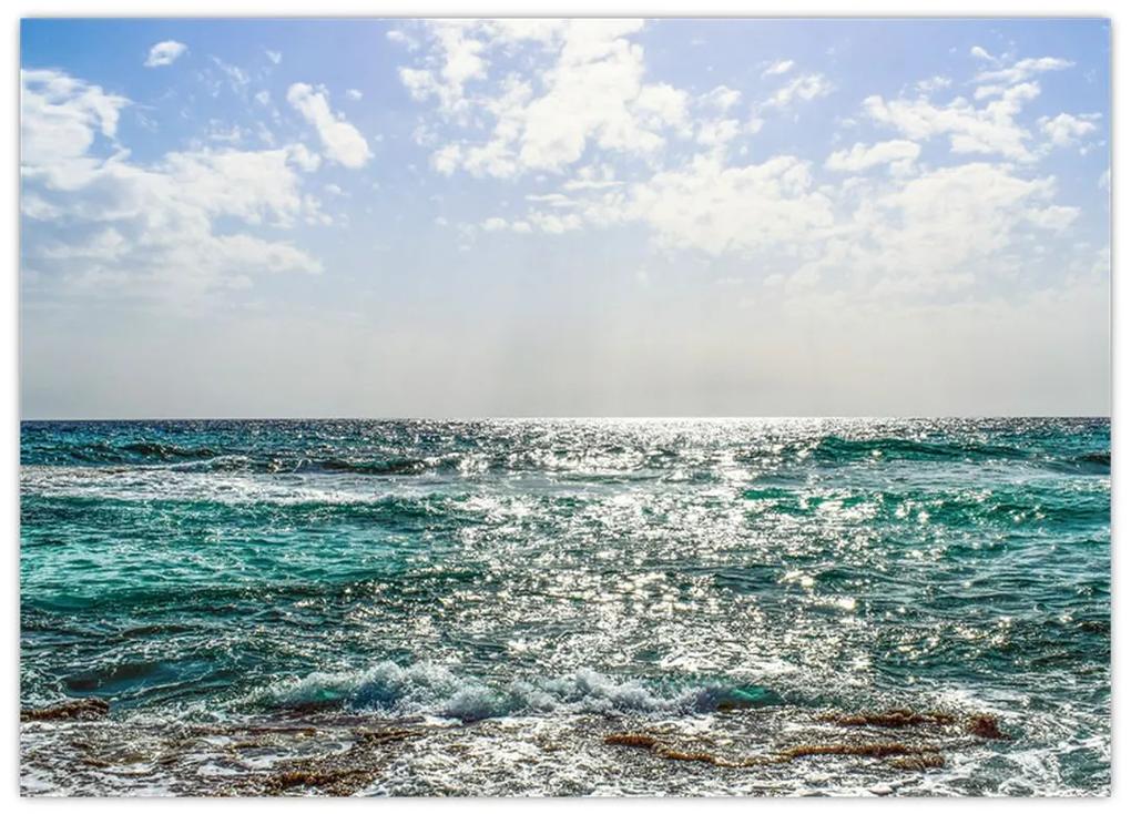 Skleněný obraz mořské hladiny (70x50 cm)