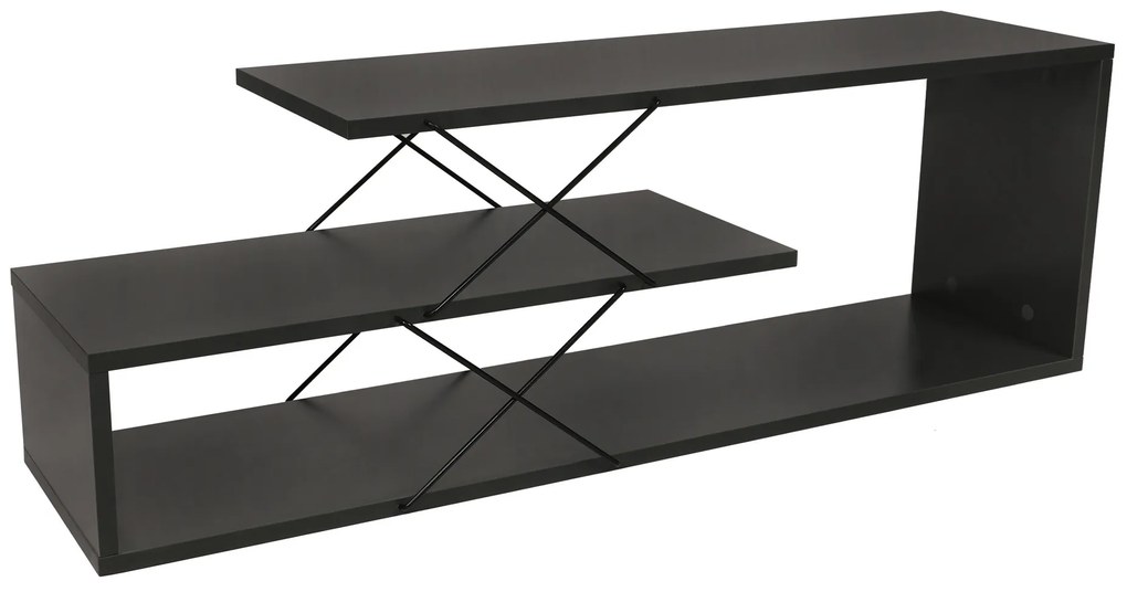 Hanah Home TV stolek Zigzag - Anthracite, Antracitová