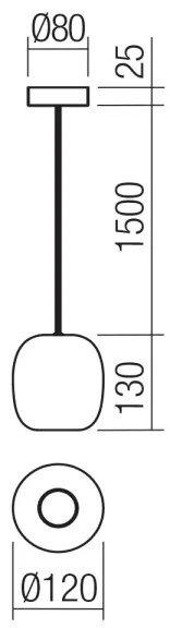 Redo 01-3479 - Lustr na lanku BOOM 1xGU10/10W/230V pr. 12 cm hnědá