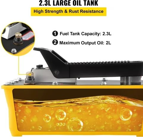 Vzduchové hydraulické čerpadlo, hydraulické nožní čerpadlo 689,5 bar