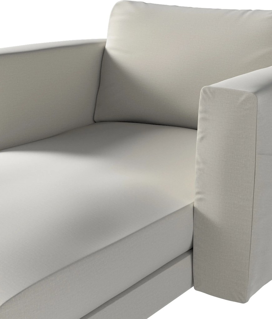 Potah na IKEA Norsborg šezlong s loketními opěrkami barva šedá látka sametová