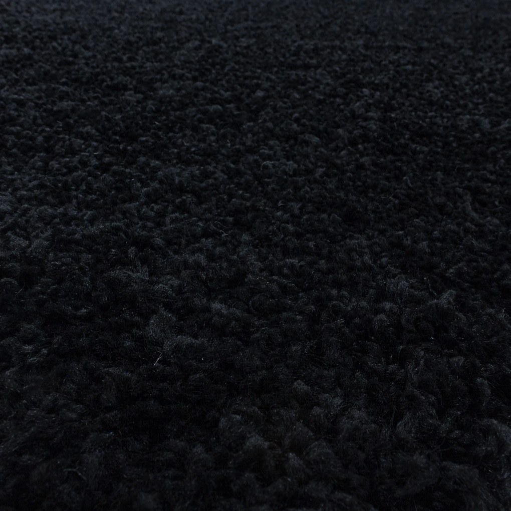 Ayyildiz Kusový koberec SYDNEY 3000, kulatý, Černá Rozměr koberce: 200 cm KRUH