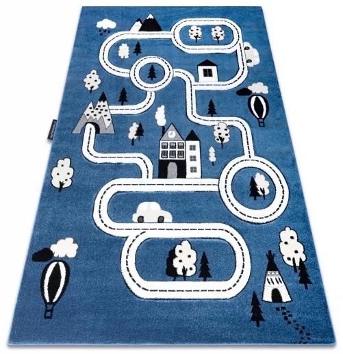 Dětský kusový koberec PETIT Uličky modrý Rozměr: 180x270 cm