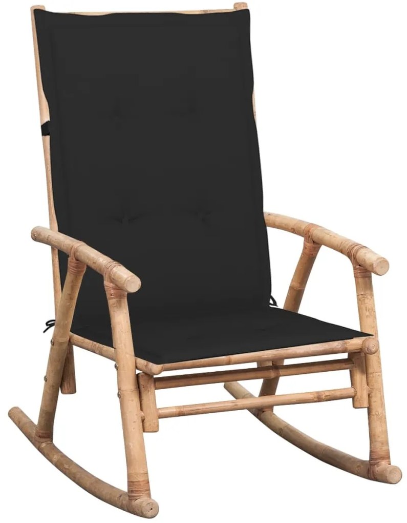 Houpací křeslo s poduškou bambus 3063910