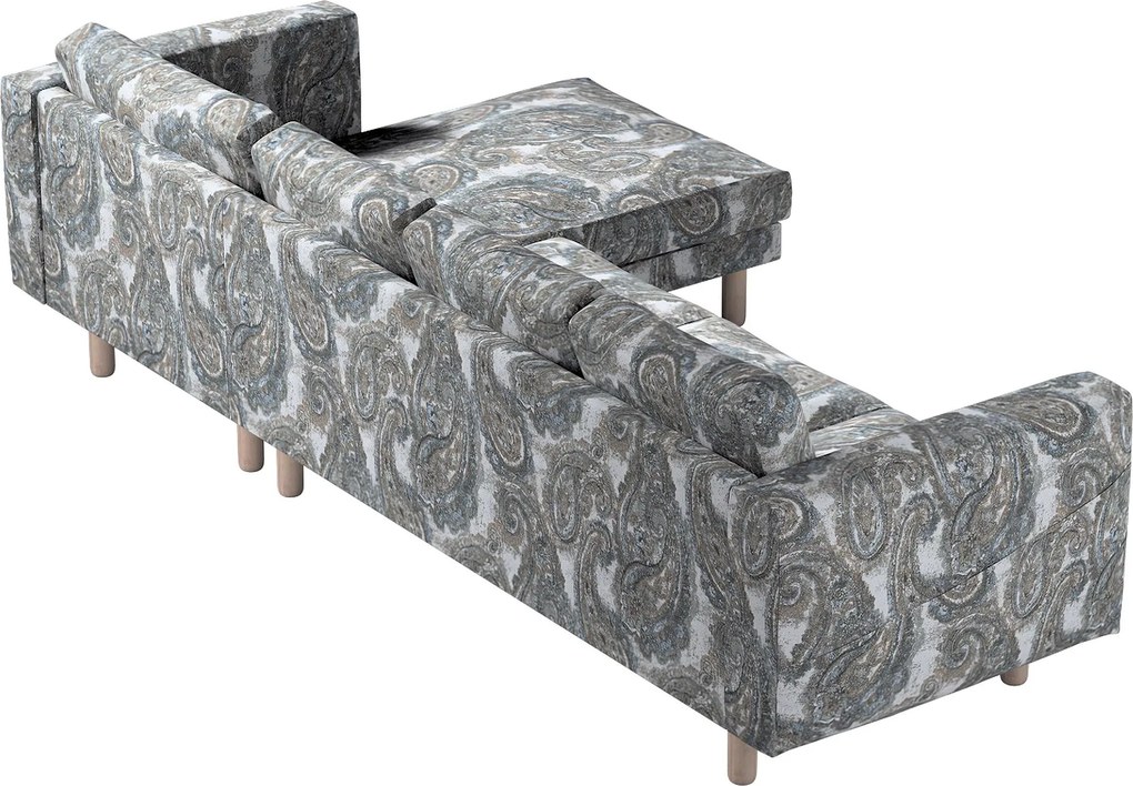 Potah na pohovku IKEA Norsborg 4-místná se šezlongem barva vícebarevná látka pletený vzor, vzorované
