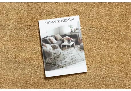 Dywany Luszczow Kusový koberec kulatý SOFTY Jednobarevný, zlatý Rozměr koberce: 200 cm KRUH