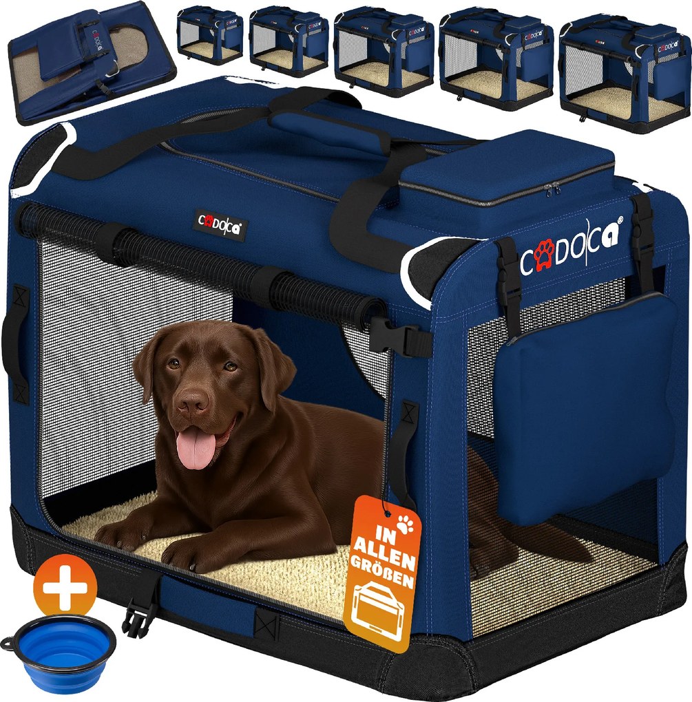 Box pro psa skládací XXL 90x60x66cm modrá