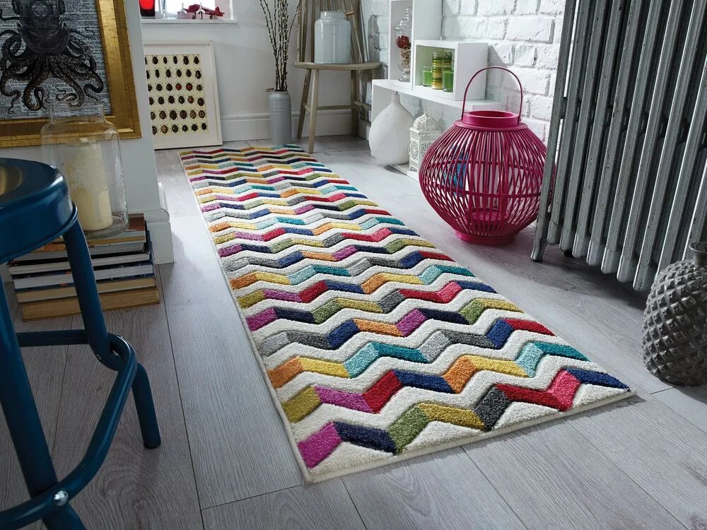 Behúň Spectrum Bolero Multi, 66x300, viacfarebná, chodba / predsieň, Flair Rugs