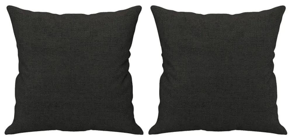 Petromila 3dílná sedací souprava s polštáři černá textil