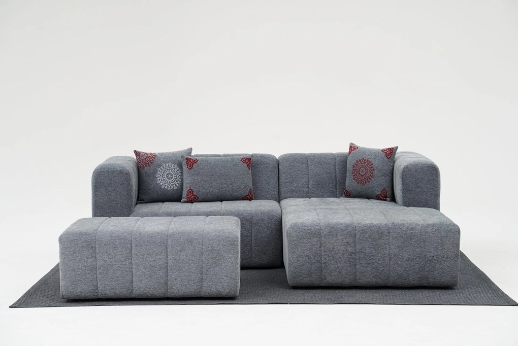 Hanah Home Rohová pohovka BEYZA MINI pravá šedá